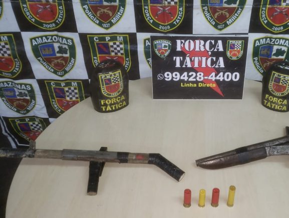 Policiais militares da Força Tática apreendem armas de fogo e munições ...