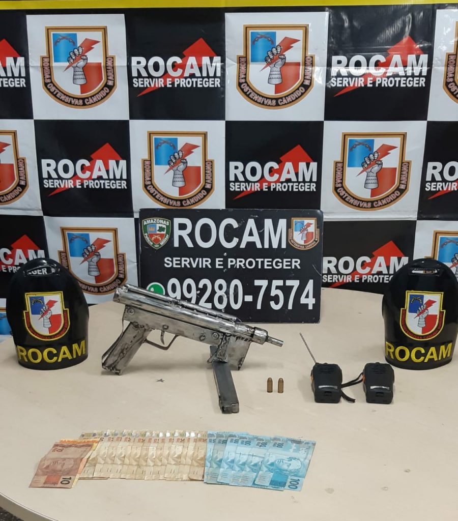 Rocam Motos prende homem com submetralhadora caseira - SSP Rocam Motos prende homem com submetralhadora caseira - SSP