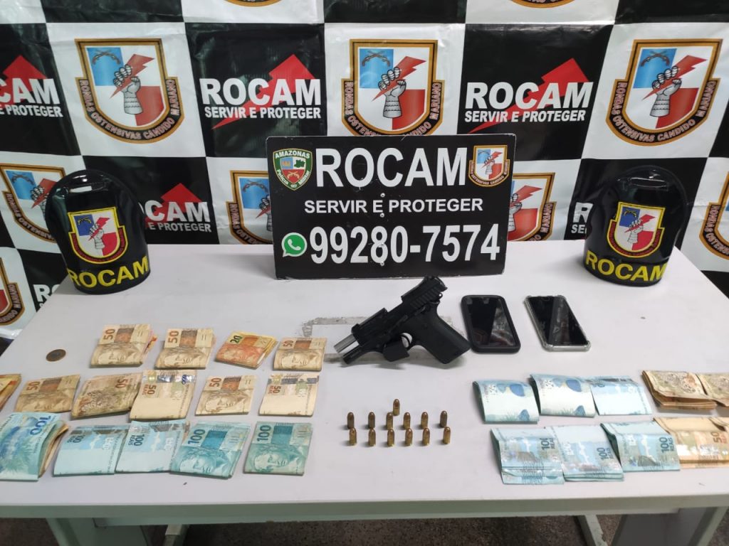 Rocam Motos prende homem com arma de fogo na zona sul de Manaus - SSP Rocam Motos prende homem com arma de fogo na zona sul de Manaus - SSP
